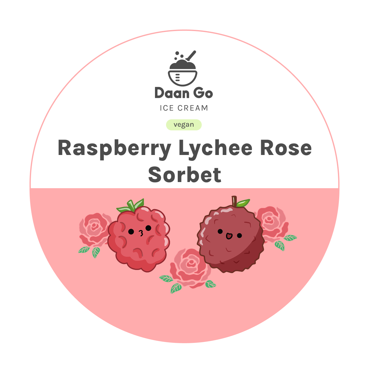 Raspberry Lychee Rose Sorbet – Daan Go Cake Lab | Vancouver
